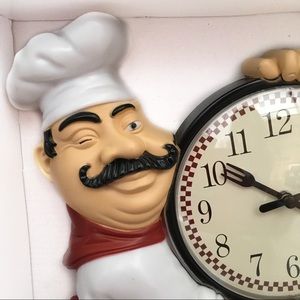 Seasonal Ind. | Wall Decor | Fat Chef Wall Clock 25 New | Poshmark